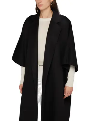 Max Mara Max Mara Gitano Long Overcoat Black