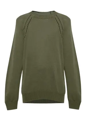 JIL SANDER Fine-knit Cotton Jumper - Green