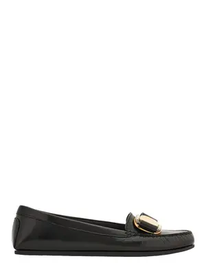 FERRAGAMO Crystal-embellished Loafers - Black