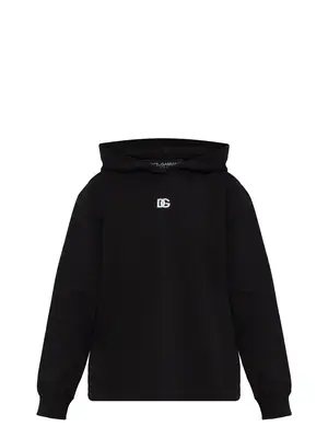 Dolce & Gabbana Logo-embroidered Hoodie - Black