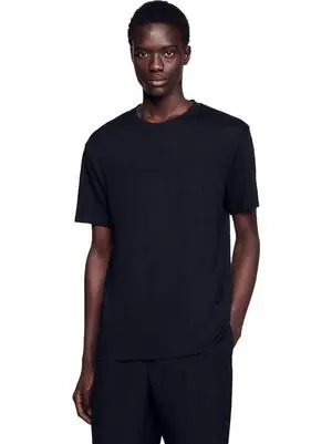 Sandro Certified Linen T-shirt Black
