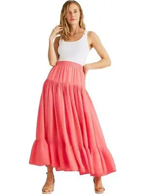 Calypso St. Barth Lourdes Skirt - Coral