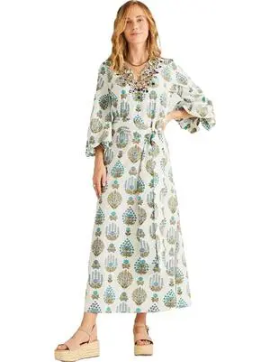 Calypso St. Barth Calypso St. Barth Paloma Kaftan French Spring Blue
