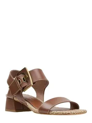 DONALD PLINER Vixi Ankle Strap Sandals - Saddle