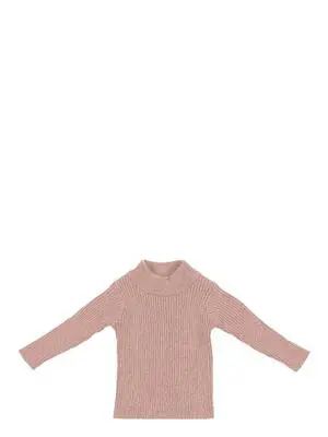 MANIÈRE Manière Ribbed Long-Sleeve T-Shirt Mauve