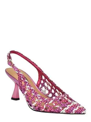 Nine West Nine West Madalene Pointed Toe Slingback Pumps Dark Pink 650