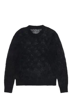 StÜssy Loose Knit Cross Cable Sweater - Black