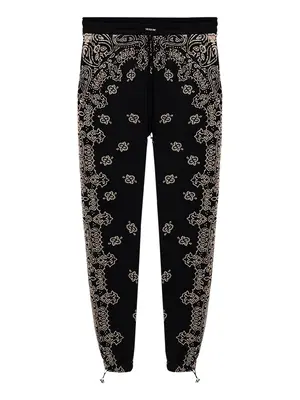 Amiri Bandana Bleach Sweatpants - Black