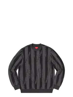 Supreme Textured Stripe Crewneck - Black