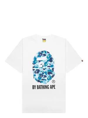 A BATHING APE Abc Camo By Bathing Ape Tee 'white/blue' White