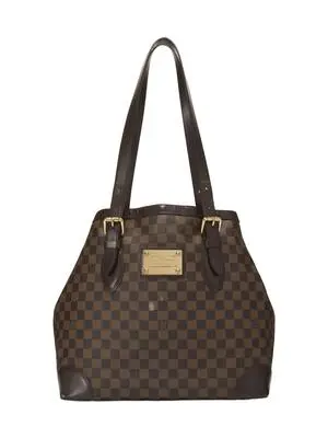 LOUIS VUITTON Damier Ebene Hampstead Tote - Brown