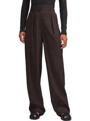 Lululemon High-Rise Pleated Trousers Espresso