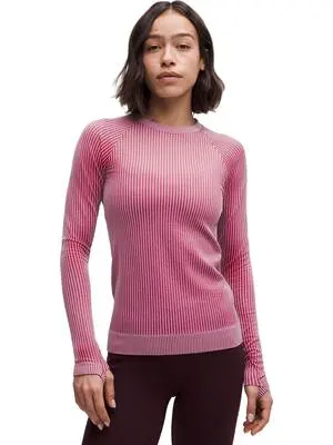 Lululemon Lululemon Rest Less Pullover Colour Rib Pomegranate/pink Peony
