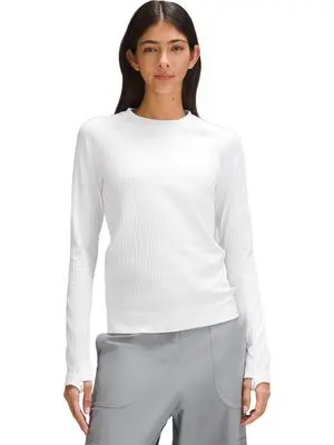 Lululemon Lululemon Rest Less Pullover Colour Rib White/white