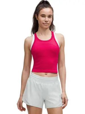 Lululemon Swiftly Tech Cropped Racerback Tank Top 2.0 - Pink Dragonfruit/pink Dragonfruit