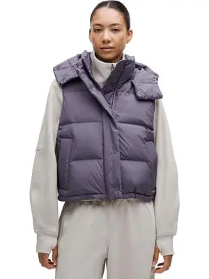 Lululemon Wunder Puff Cropped Vest - Grape Mist