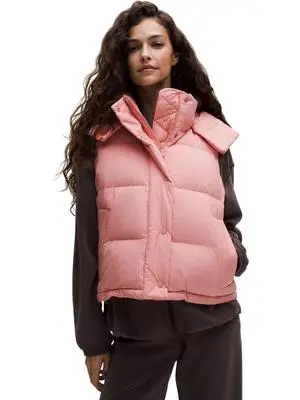 Lululemon Wunder Puff Cropped Vest - Tea Rose