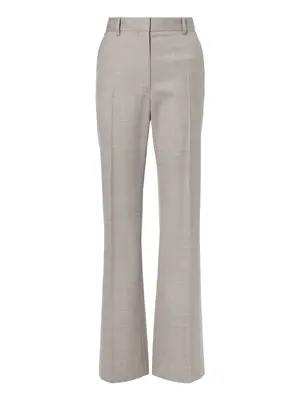 THE ROW Diane Wool Straight Trousers - Beige