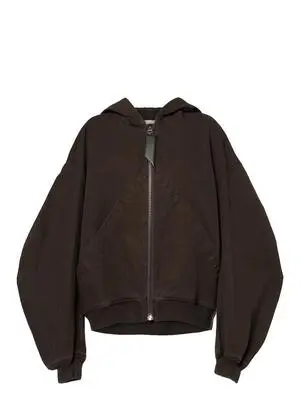 Attico Cotton Gabardine Bomber Jacket - Brown