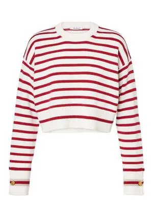 Max Mara Dorotea Striped Virgin Wool Sweater - Red