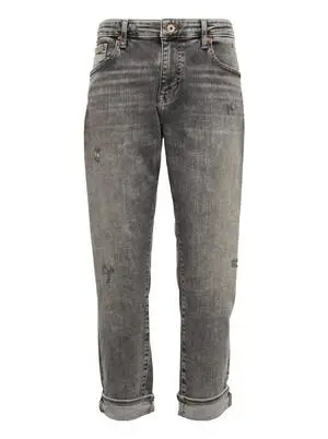 Ag Ex-boyfriend Mid-rise Slim Jeans - Grey