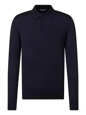 Dolce & Gabbana Silk Polo Shirt - Blue