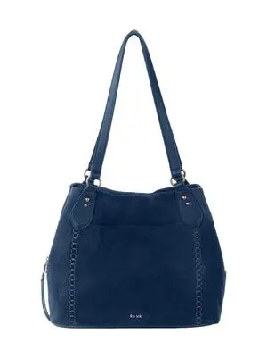 THE SAK Melrose Leather Satchel Indigo Suede