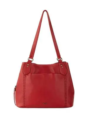 THE SAK Melrose Leather Satchel Scarlet