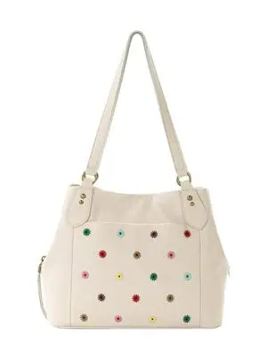 THE SAK Melrose Leather Satchel Stone Multi Eyelet