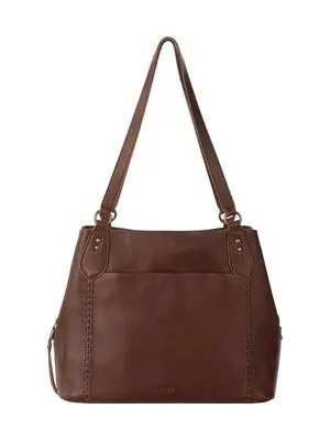 THE SAK Melrose Leather Satchel Whiskey