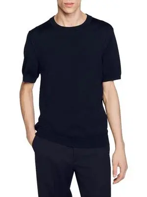 Sandro Knitted T-shirt - Black
