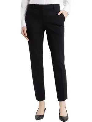 Theory Treeca Ponte Cropped Pants - Black