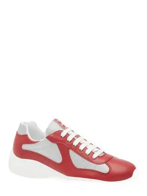Prada America's Cup Sneakers - Scarlatto/argento