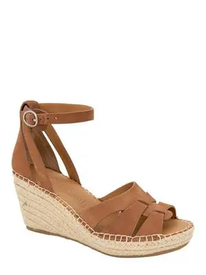 Gentle Souls By Kenneth Cole Espadrille Wedge Sandals - Luggage Nubuck