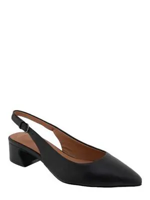 Gentle Souls By Kenneth Cole Slingback Pumps - Black Leather
