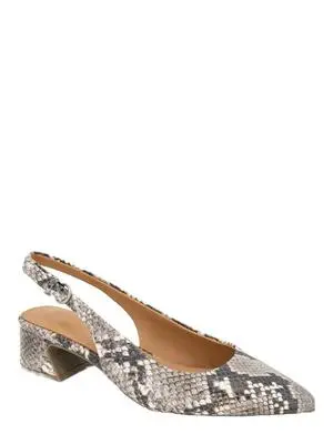 Gentle Souls By Kenneth Cole Slingback Pumps - Black/ White Snake