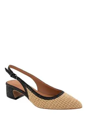 Gentle Souls GENTLE SOULS BY KENNETH COLE Slingback Pumps Natural Raffia