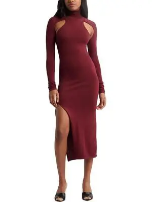 MISTRESS ROCKS Mistress Rocks Cutout Long Sleeve Sweater Dress