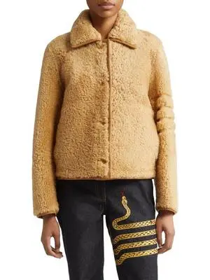 Thom Browne Genuine Shearling Jacket - Camel