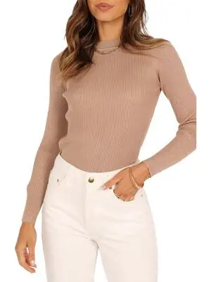 PETAL & PUP Tammy Long Sleeve Rib Top - Natural