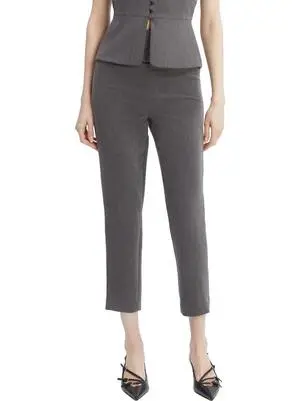 Bardot Corset High Waist Crop Pants - Grey