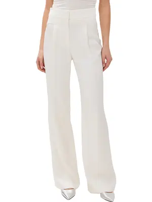 Veronica Beard Robinne Wide-leg Trousers - Dove