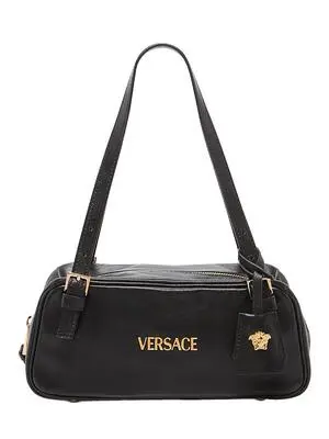 Versace Tag Bowling Shoulder Bag - Black Versace