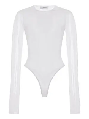 Wardrobe.NYC Polka Dot Bodysuit - White