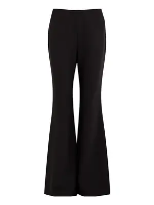 Roland Mouret Flared-leg Crepe Trousers - Black