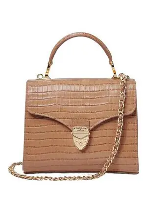 ASPINAL OF LONDON Midi Mayfair Top Handle Bag - Tan