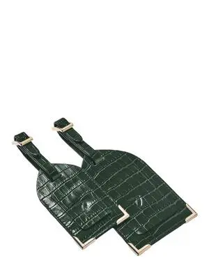 ASPINAL OF LONDON Set Of 2 Luggage Tags - Green