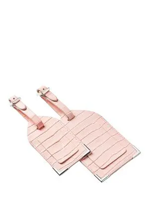 ASPINAL OF LONDON Aspinal Of London Set Of Luggage Tags Pink