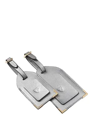 ASPINAL OF LONDON Aspinal Of London Set Of Luggage Tags Silver