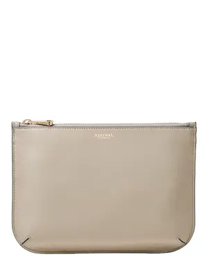 ASPINAL OF LONDON Aspinal Of London Large Ella Pouch Grey